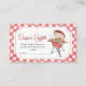 Red Burger BBQ Baby Shower Diaper Raffle Enclosure Card | Zazzle