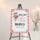 Red Burger BBQ Baby Shower Welcome Sign | Zazzle