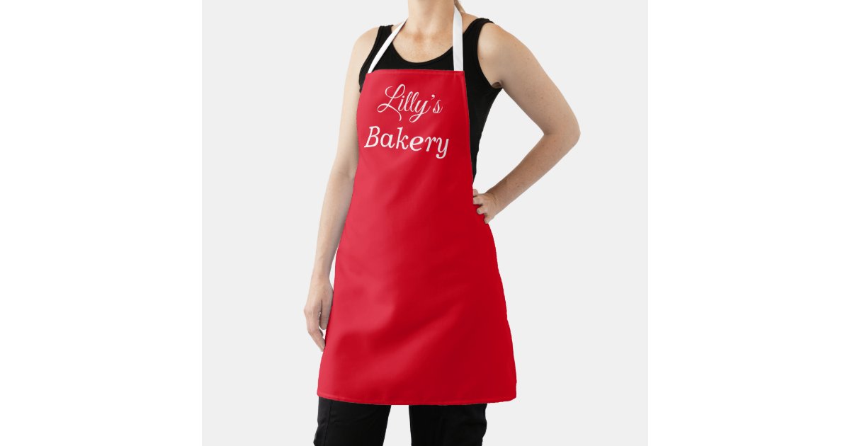 Red Business Apron | Zazzle