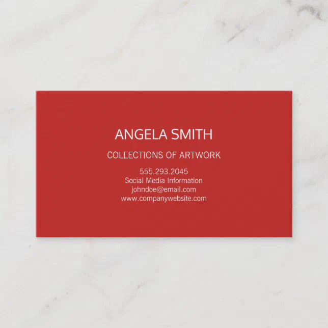 Red Business Card | Zazzle