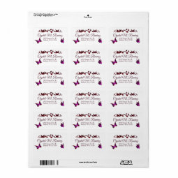 Red Butterflies Address Labels | Zazzle