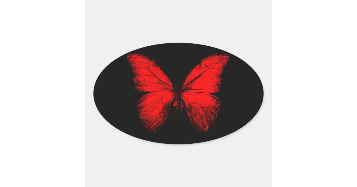 Red Butterfly Stickers | Zazzle