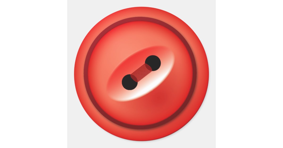 Red Button Stickers | Zazzle