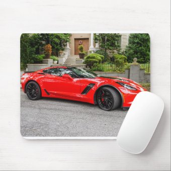 Red C7 Chevrolet Corvette Mouse Pad | Zazzle