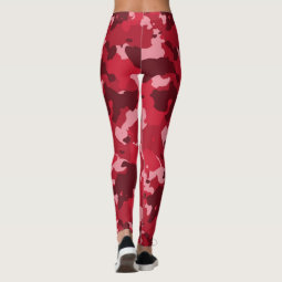 Red Camouflage Camo Pattern Military Leggings | Zazzle