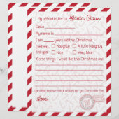 Red Candy Cane Letter to Santa Claus Stationary | Zazzle