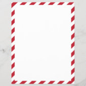 Red Candy Cane Letter to Santa Claus Stationary | Zazzle