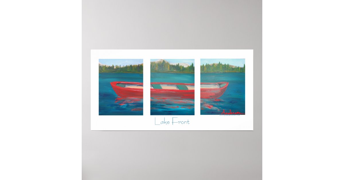 Red Canoe Print | Zazzle