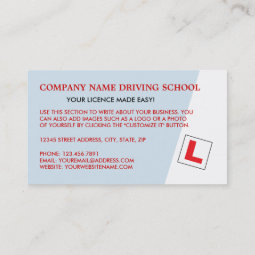Red Car Logo, Driving School, Instructor Business Card | Zazzle