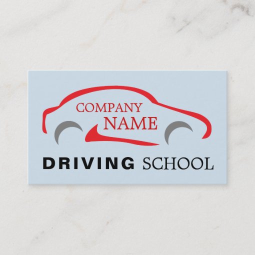 Red Car Logo, Driving School, Instructor Business Card | Zazzle