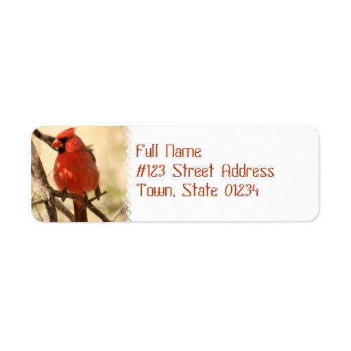 Red Cardinal Address Labels | Zazzle