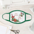 Red Cardinal and Bullfinch Christmas Face Mask | Zazzle