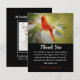 Red Cardinal Bird Funeral Photo Thank You | Zazzle