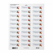Red Cardinal Bird Return Address Labels | Zazzle