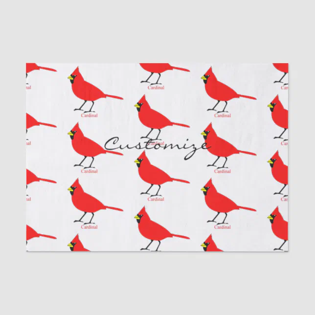 Red Cardinal Bird Thunder_Cove Tissue Paper | Zazzle