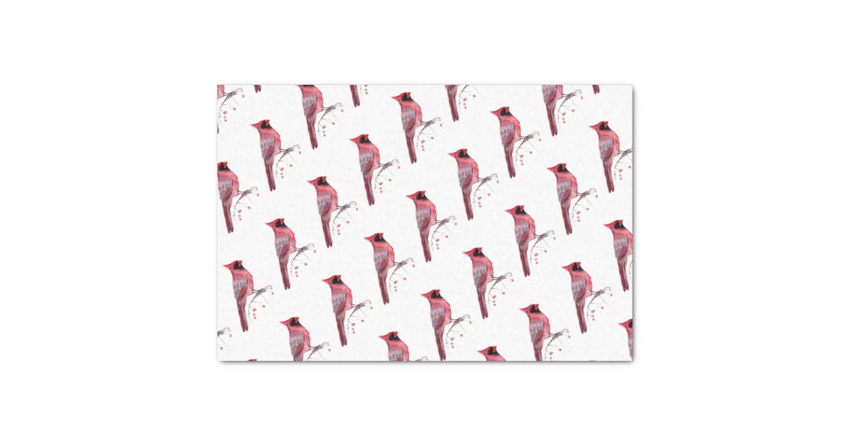 Red Cardinal Bird Tissue Paper | Zazzle