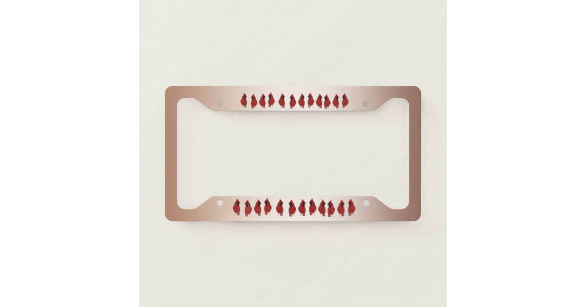 Red Cardinal Birds License Plate Frame | Zazzle