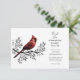 Red Cardinal Celebration of Life Funeral Memorial Thank You Card | Zazzle