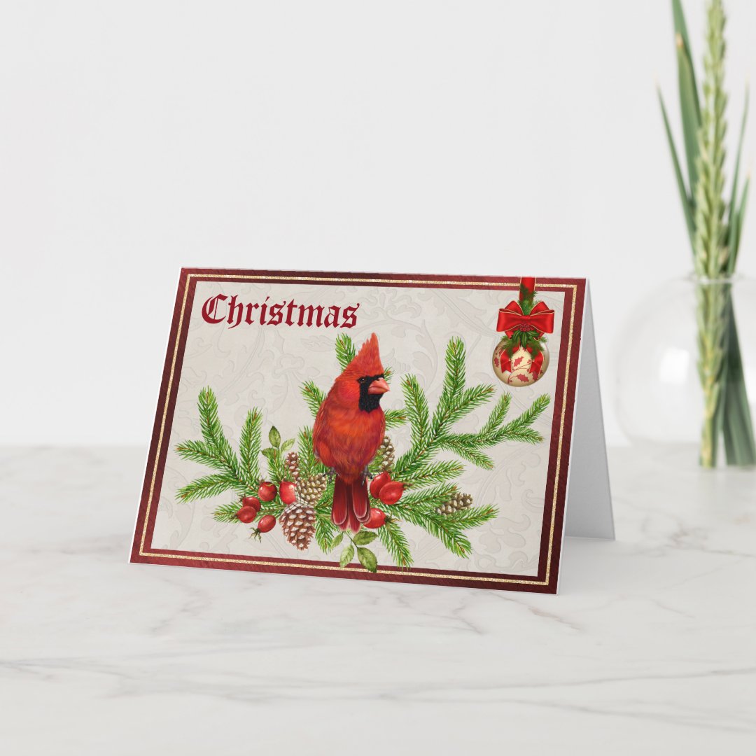 Red Cardinal Christmas Card | Zazzle