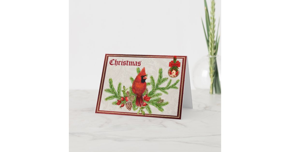 Red Cardinal Christmas Card | Zazzle