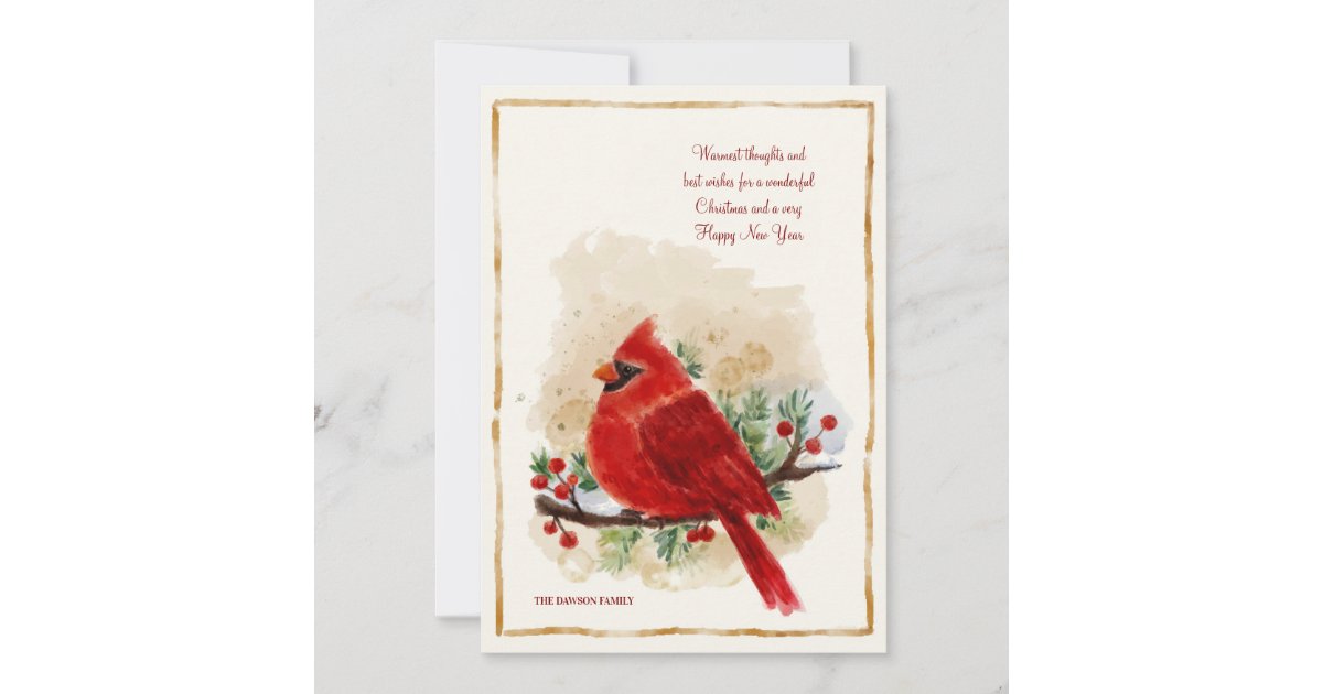 Red Cardinal Christmas Card | Zazzle