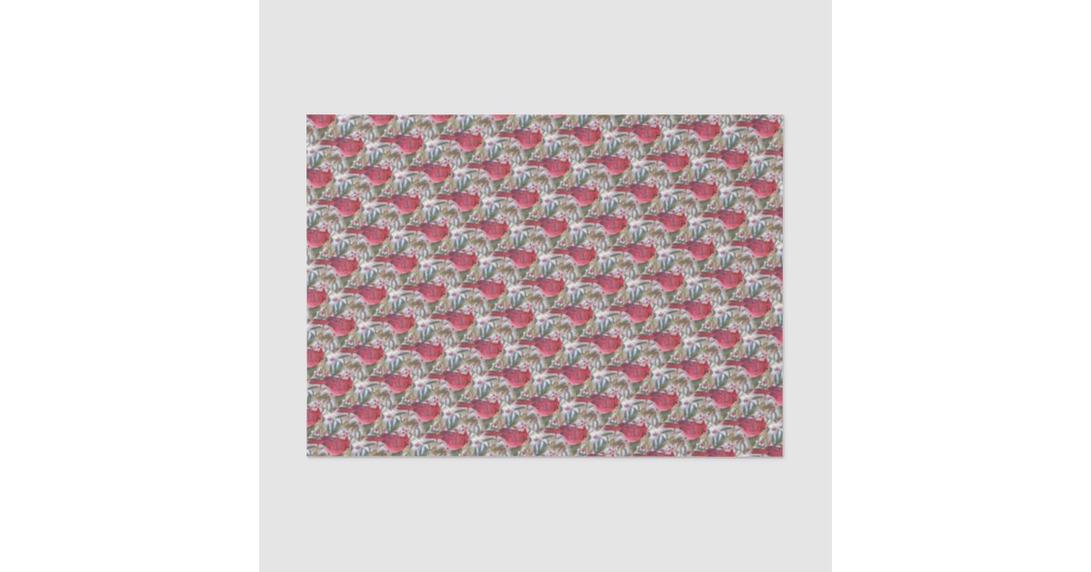Red Cardinal Christmas Tissue Paper | Zazzle