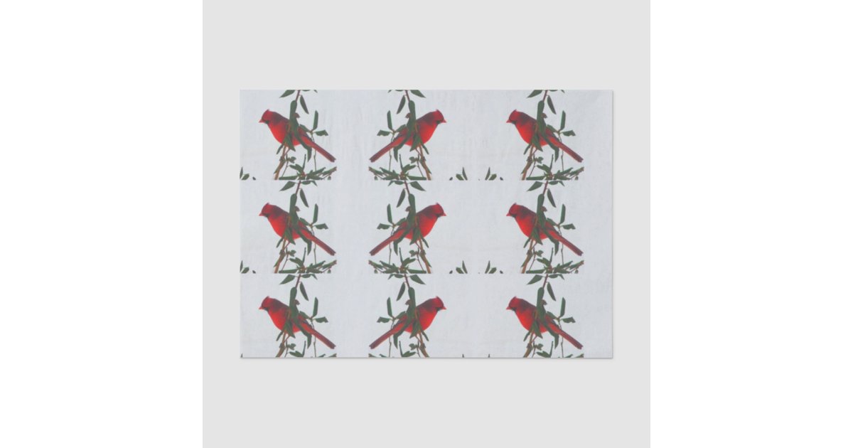 Red Cardinal Christmas Tissue Paper | Zazzle