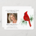 Red Cardinal Memorial Service Invitation | Zazzle