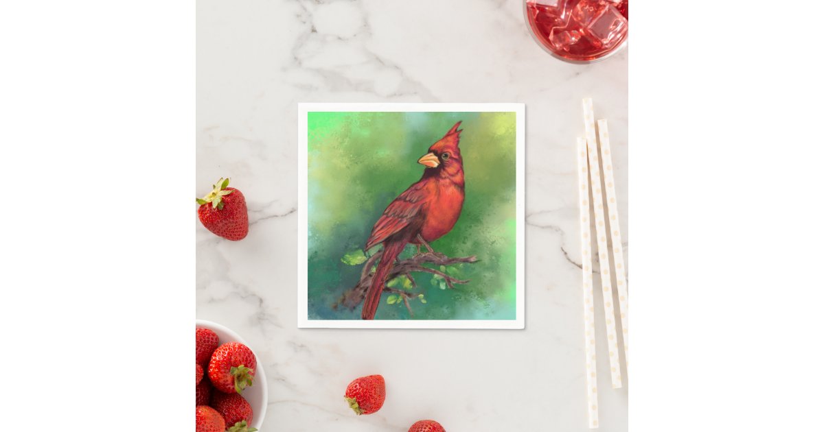 Red Cardinal Napkins | Zazzle
