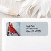 Red Cardinal Return Address Label | Zazzle