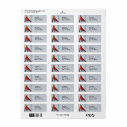 Red Cardinal Return Address Label | Zazzle