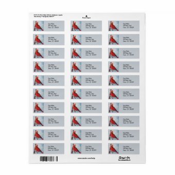 Red Cardinal Return Address Label | Zazzle