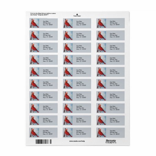 Red Cardinal Return Address Label | Zazzle
