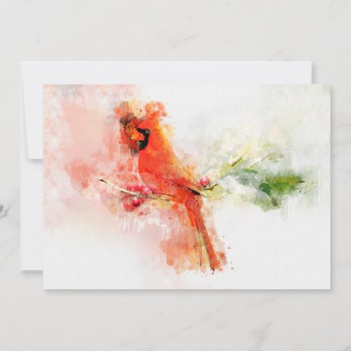 Red Cardinal Sympathy Funeral Thank You Card | Zazzle