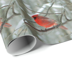 Red Cardinal (Winter) Wrapping Paper | Zazzle