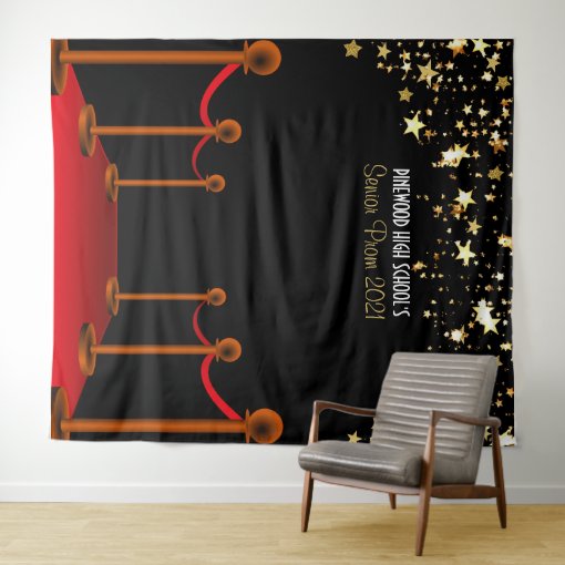 Red Carpet Hollywood Prom Backdrop | Zazzle