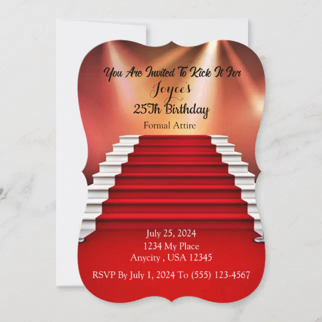 Red Carpet Invitation | Zazzle