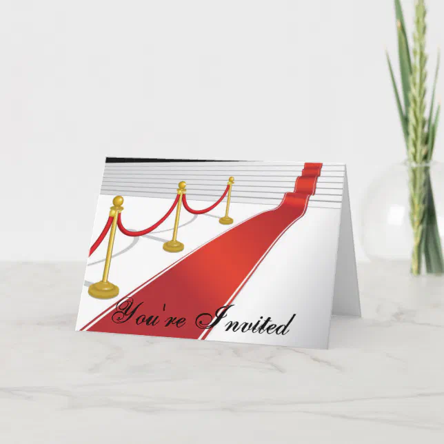 Red Carpet Invitation Card | Zazzle