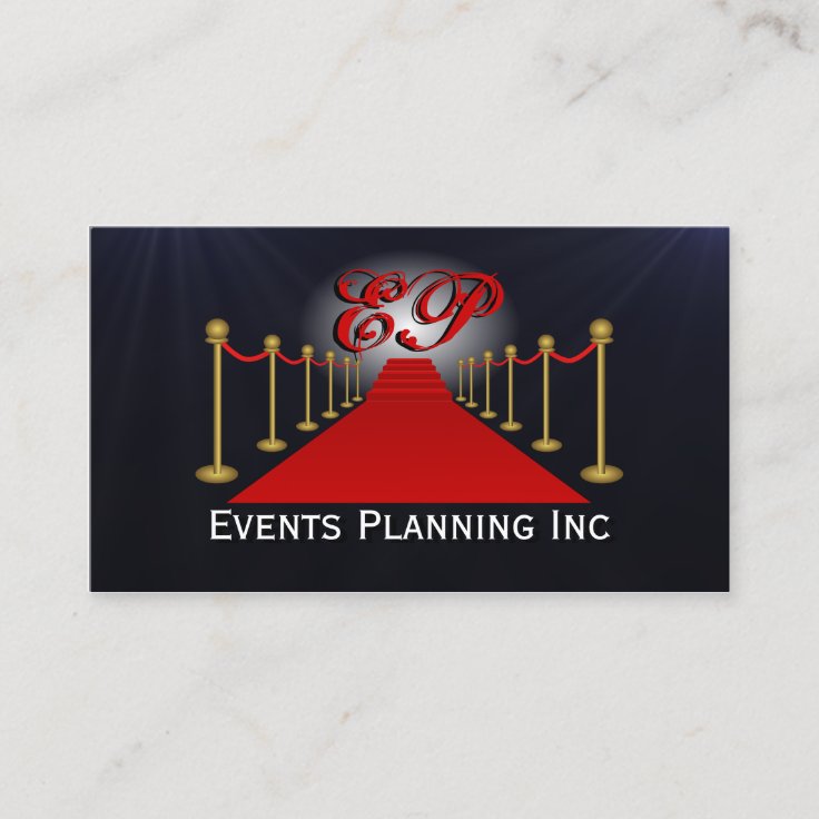 Red Carpet Special Events Planner Business Cards | Zazzle