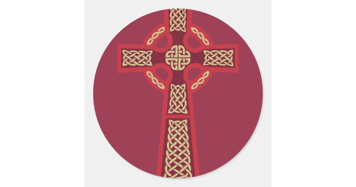 Red Celtic Cross Stickers | Zazzle
