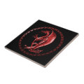 Red Celtic Dragon Tile | Zazzle