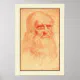 Red chalk self portrait of Leonardo da Vinci Poster | Zazzle