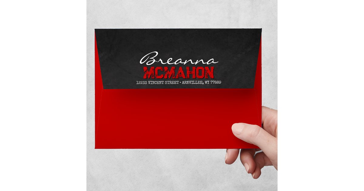 Red Chalkboard Graduation Envelopes | Zazzle