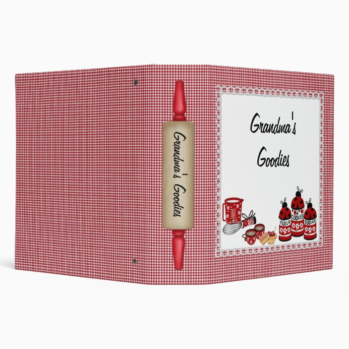 Red Checkered Kitchen Binder | Zazzle.com