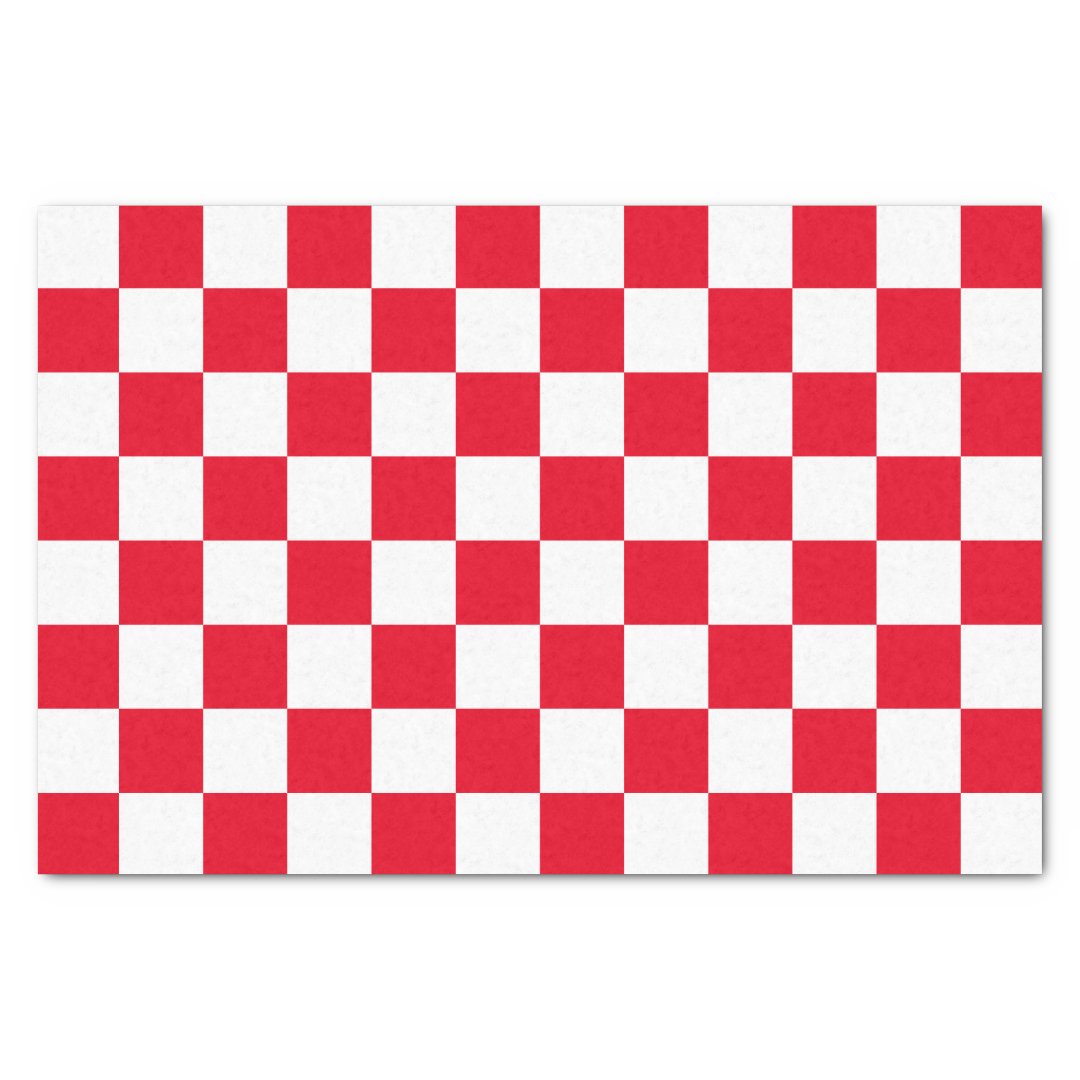 Red Checkered Tissue Paper | Zazzle