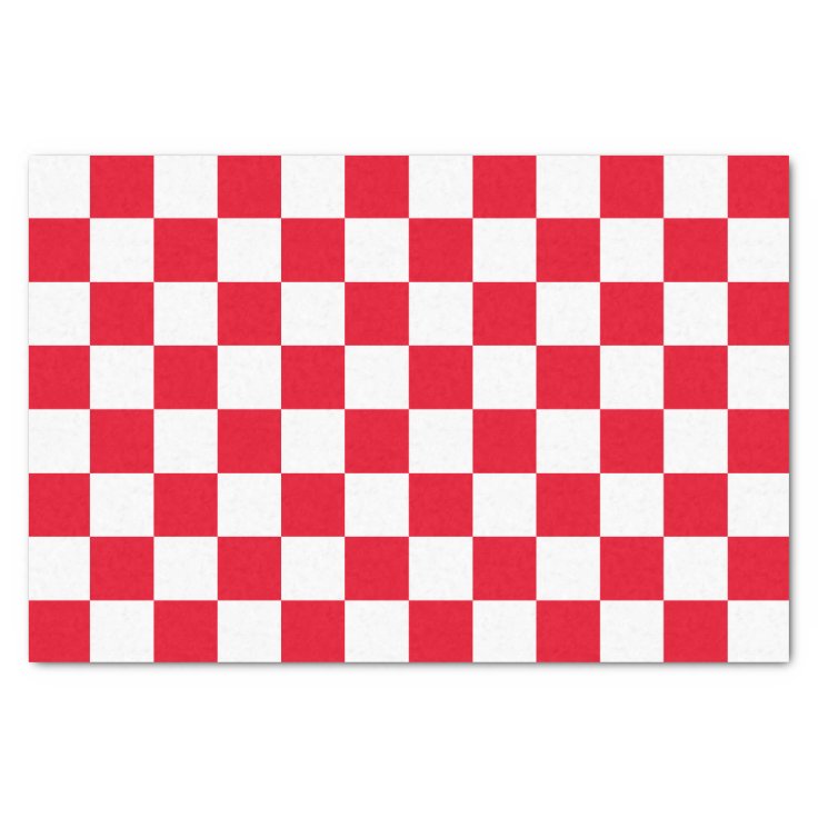 Red Checkered Tissue Paper | Zazzle