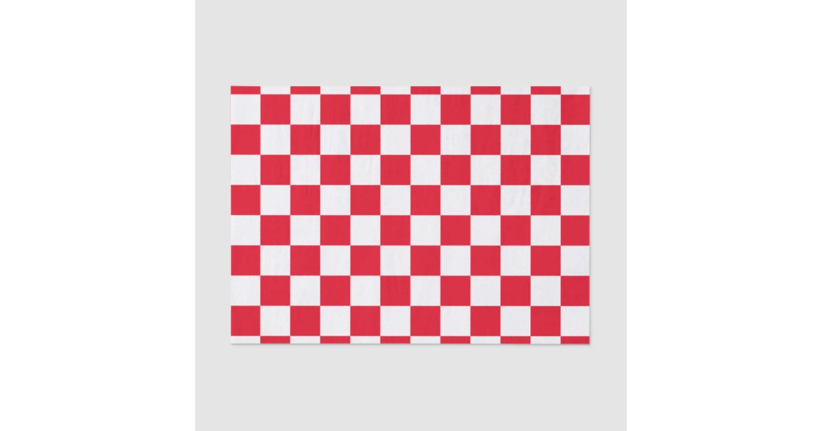 Red Checkered Tissue Paper | Zazzle