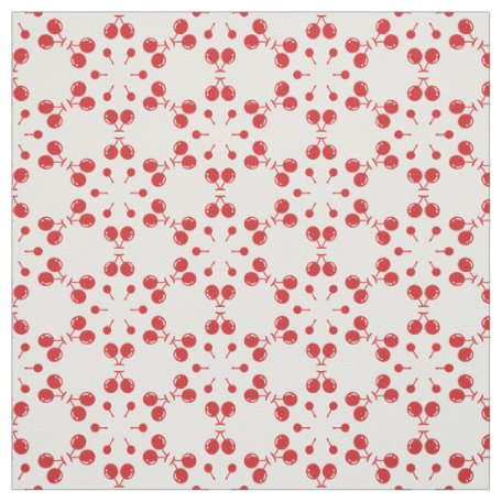 Red cherries fabric | Zazzle