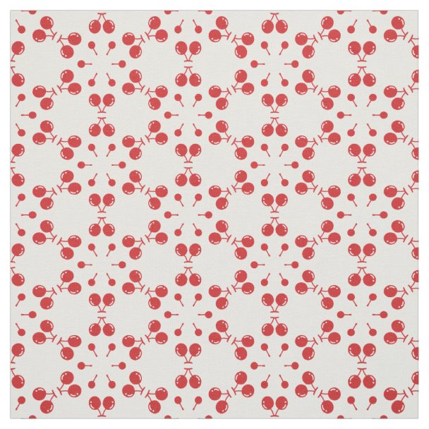Red cherries fabric | Zazzle