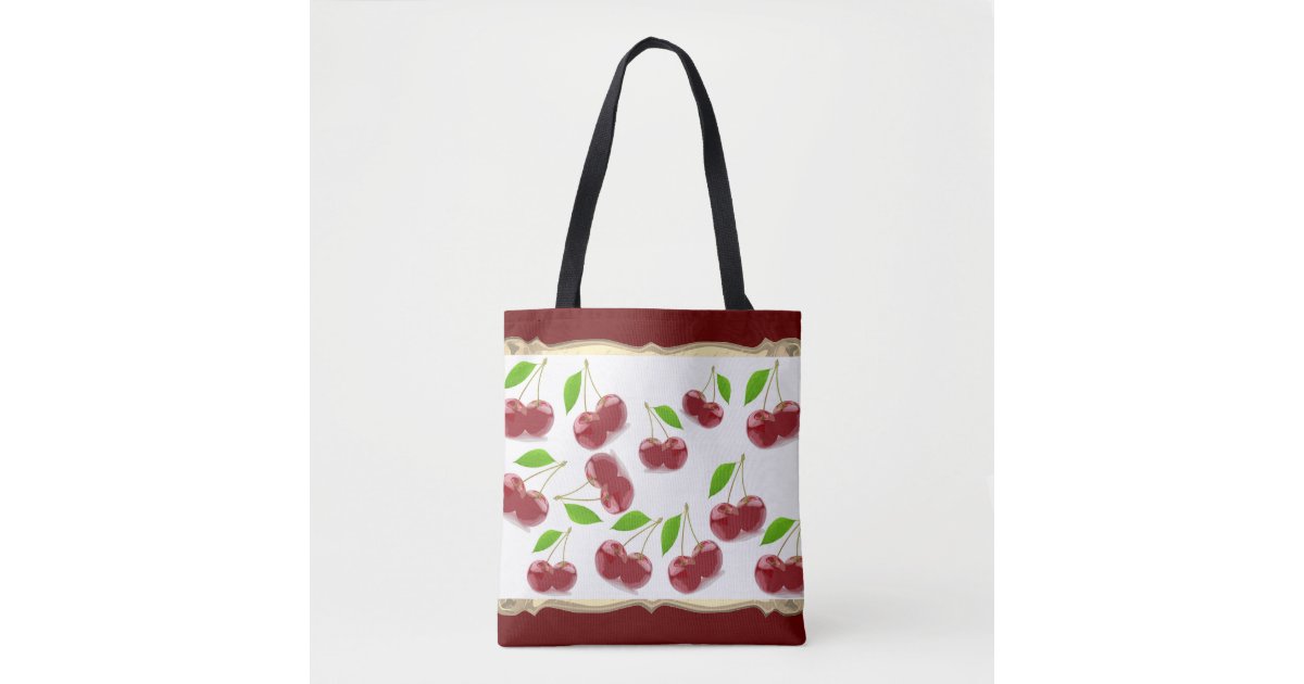 Red Cherries Pattern Tote Bag | Zazzle.com